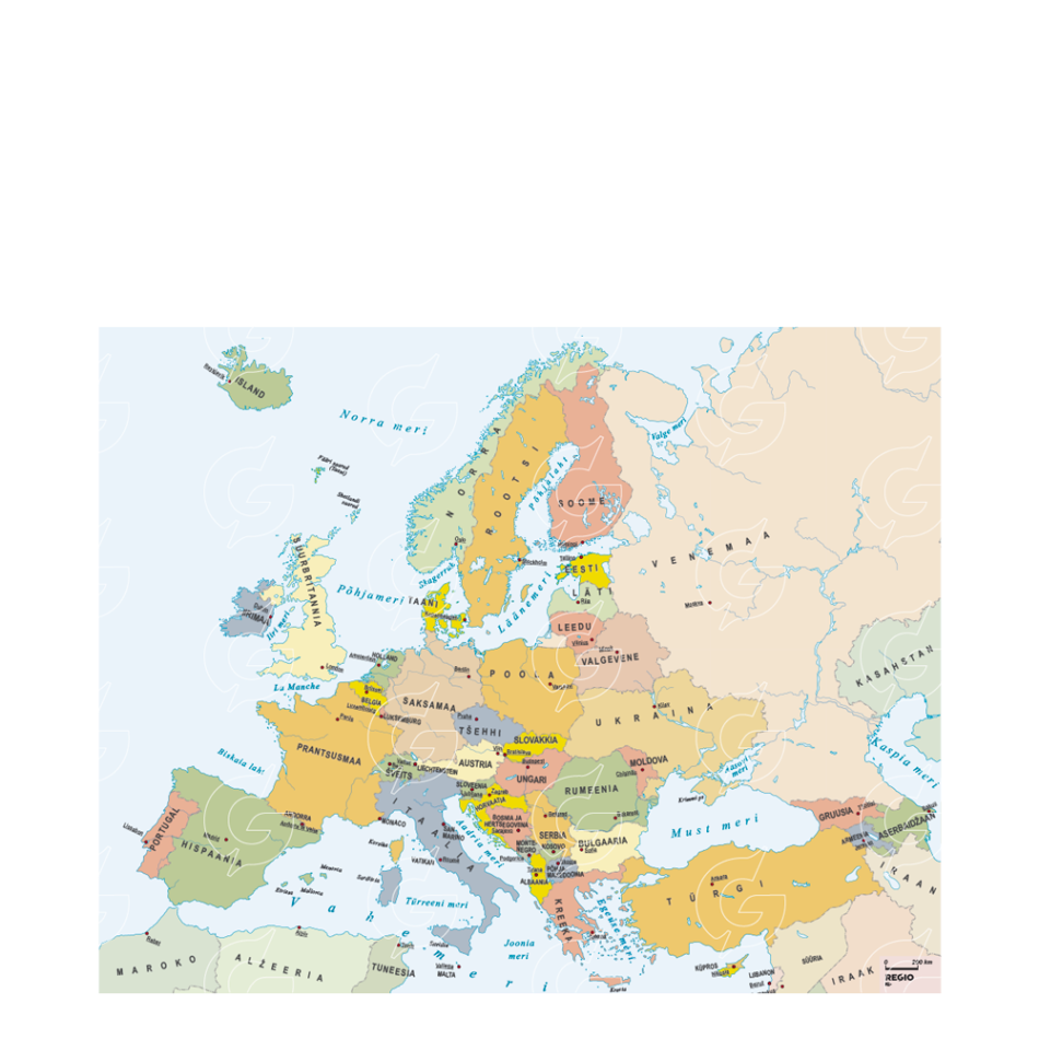 Map of Europe - Regio