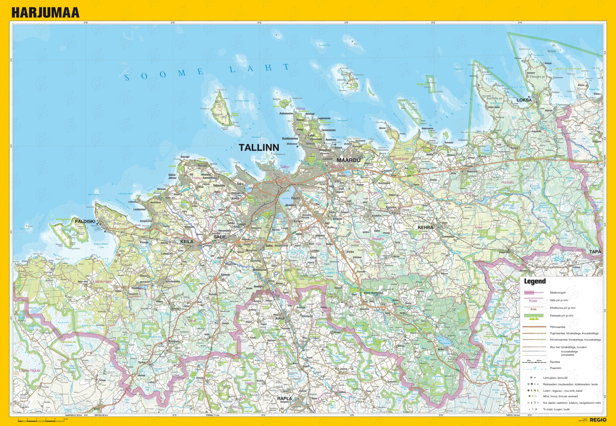 Eesti maakondade kaardid - Regio
