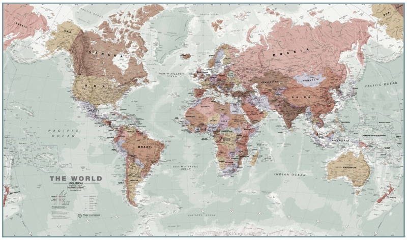 Maps International: Kaart kui kunstiteos. Maailma poliitiline kaart - Regio