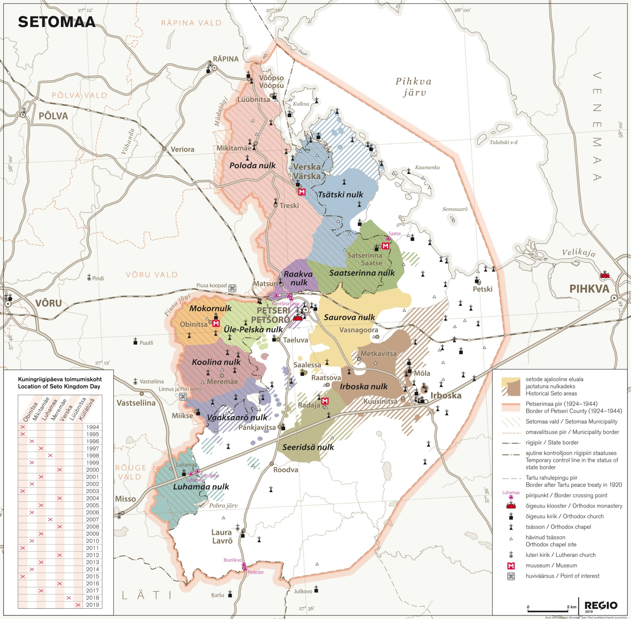 Setomaa, rahvusatlase järgi - Regio
