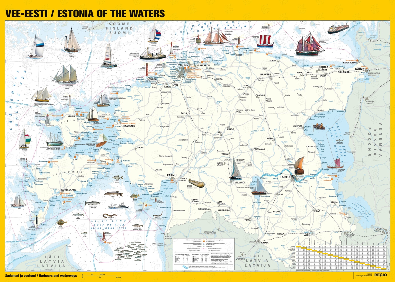 Eesti üldgeograafiline kaart, üldisem - Regio