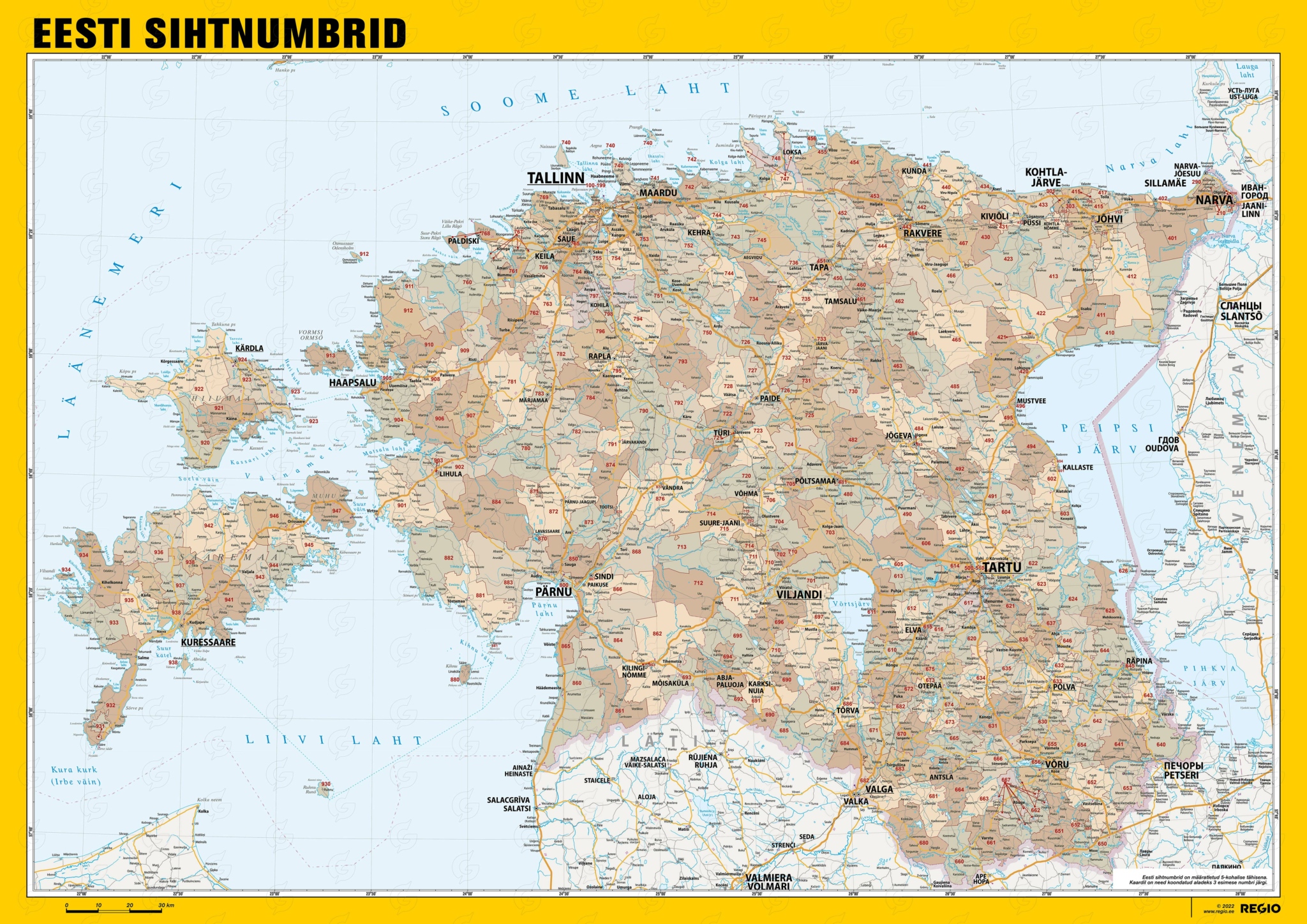 Estonian Postal Codes - Regio