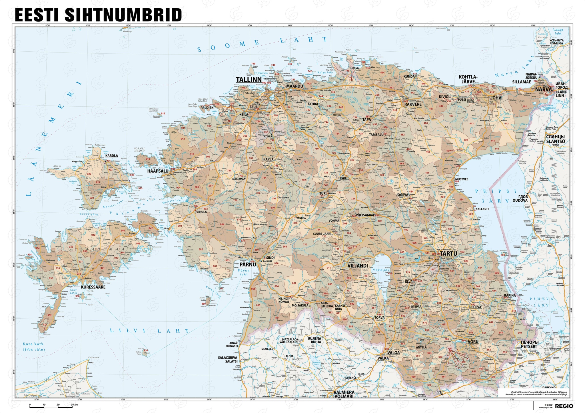 Estonian Postal Codes - Regio