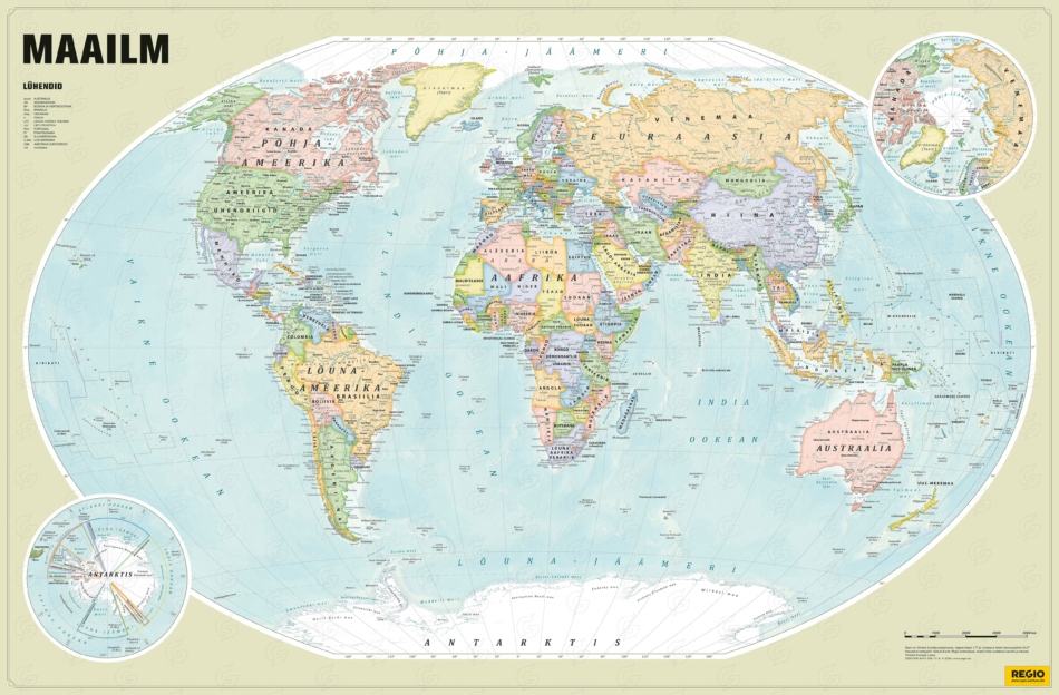 Maailma poliitiline kaart - Regio